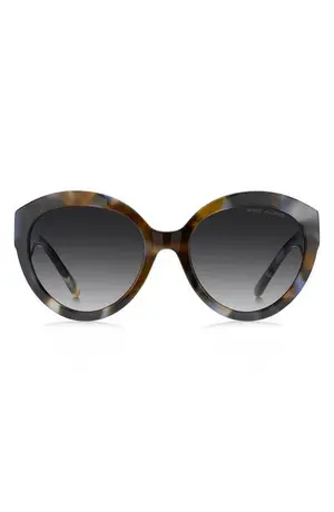 Marc Jacobs 56mm Cateye Sunglasses - Brown Blue Havana/grey