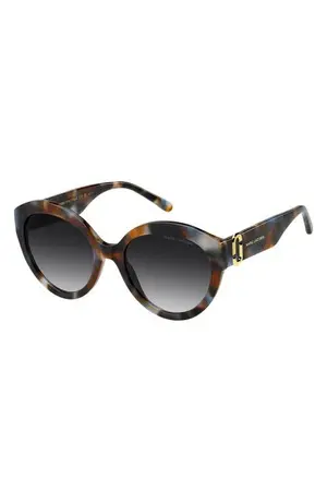 Marc Jacobs 56mm Cateye Sunglasses - Brown Blue Havana/grey