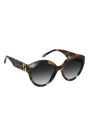 Marc Jacobs 56mm Cateye Sunglasses - Brown Blue Havana/grey