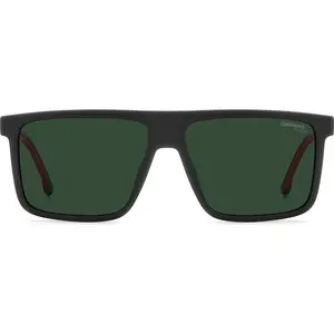 Carrera Eyewear Polarized Square Sunglasses - Matte Black Red/green Pz