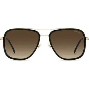 Carrera Eyewear 58mm Aviator Sunglasses - Black White/brown Sf