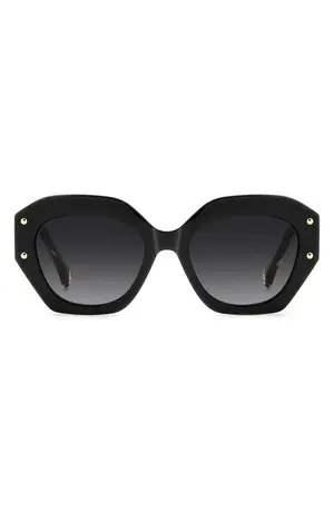 Carolina Herrera 53mm Square Sunglasses - Red Havana Black/dark Grey Sf