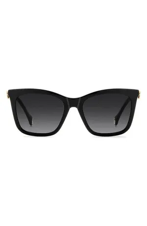 Carolina Herrera Rectangular Sunglasses - Black/dark Grey Sf