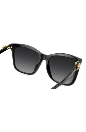 Carolina Herrera Rectangular Sunglasses - Black/dark Grey Sf