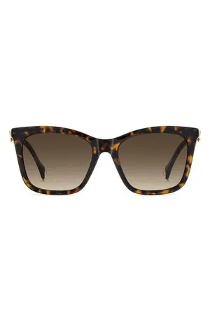 Carolina Herrera Rectangular Sunglasses - Havana/brown Sf
