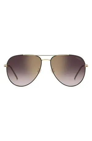 Carrera Eyewear 60mm Aviator Sunglasses Gold Burgundy/gdsp Bursf
