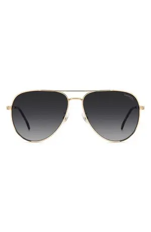 Carrera Eyewear 60mm Aviator Sunglasses - Rose Gold/dark Grey Sf
