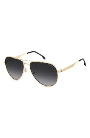 Carrera Eyewear 60mm Aviator Sunglasses - Rose Gold/dark Grey Sf