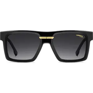 Carrera Eyewear Victory 55mm Gradient Rectangular Sunglasses - Black/dark Grey Sf