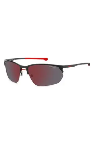 Carrera Eyewear 65mm Polarized Rectangular Sunglasses