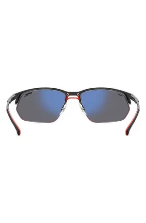 Carrera Eyewear 65mm Polarized Rectangular Sunglasses