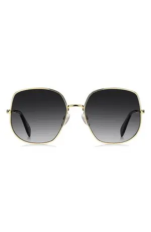 Marc Jacobs 59mm Square Sunglasses - Gold Black/dark Grey