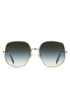 Marc Jacobs 59mm Square Sunglasses Gold Blue/grey Green