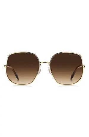 Marc Jacobs 59mm Square Sunglasses - Gold Brown/shaded Brick