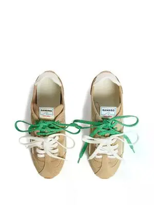 Sandro Light Wave Suede Sneakers - Neutrals