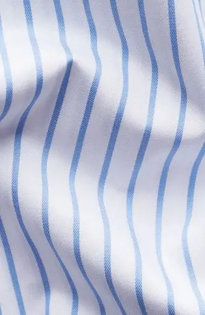 Eton Slim Fit Stripe Dress Shirt - Medium Blue