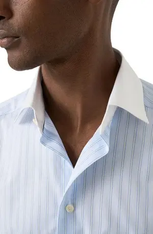 Eton Slim Fit Stripe Dress Shirt