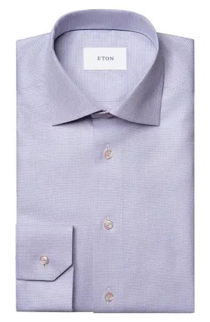 Eton Slim Fit Semi Solid Dress Shirt