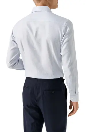 Eton Contemporary Fit Semi Solid Dress Shirt - Light Blue