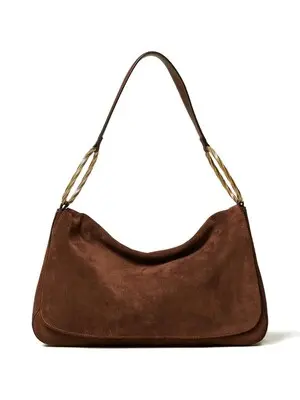 TWINSET Leather Satchel With Gold Tone Detail