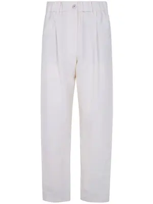 Brunello Cucinelli Straight Trousers - White
