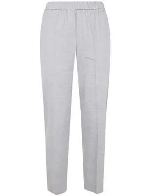 Peserico Linen Wool Blend 'estrato' Trousers - Gray