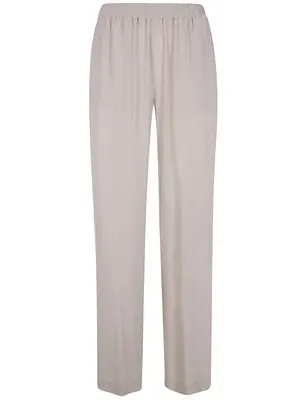Seventy Crepe Mixed Silk Trousers - Beige
