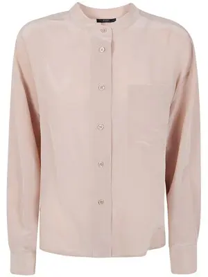 Seventy Mixed Silk Sand Wash Shirt - Pink