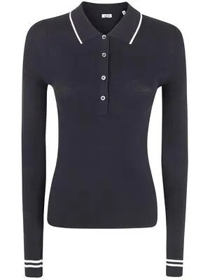 Aspesi Long Sleeve Polo Neck Sweater - Black