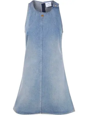 COURREGES A-line Denim Dress - Blue