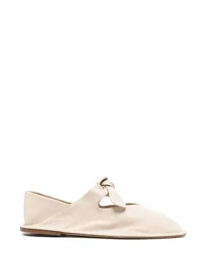 Hereu Llasada Supple Shiny Flat Shoes - Beige
