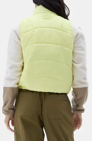 HALFDAYS Claude Water Repellent Quilted Vest - Limoncello