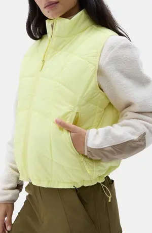 HALFDAYS Claude Water Repellent Quilted Vest - Limoncello
