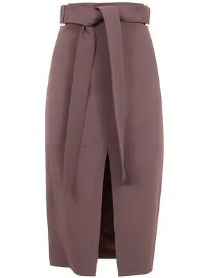 Elisabetta Franchi Midi Skirt With Tie Detail