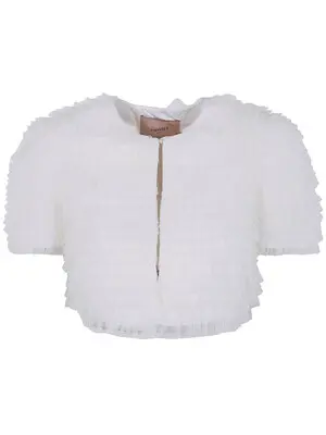 TWINSET Cropped Jacket - White