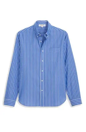 ALEX MILL Mill Thing Stripe Button-down Shirt - Blue/ivory