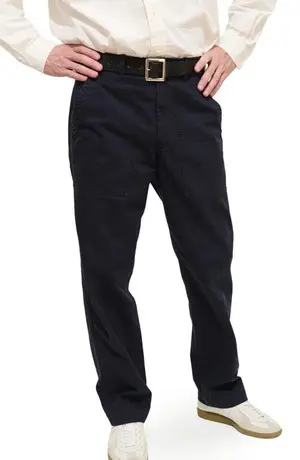 ALEX MILL Cotton Herringbone Field Pants - Navy