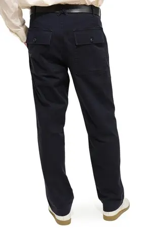 ALEX MILL Cotton Herringbone Field Pants - Navy