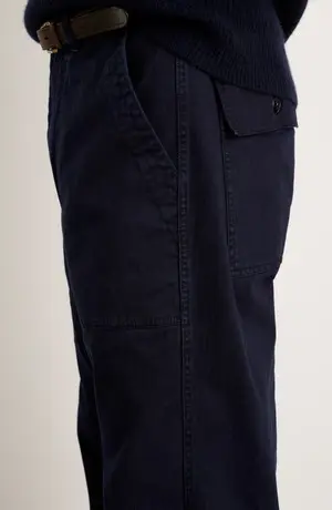 ALEX MILL Cotton Herringbone Field Pants - Navy