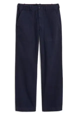 ALEX MILL Cotton Herringbone Field Pants - Navy