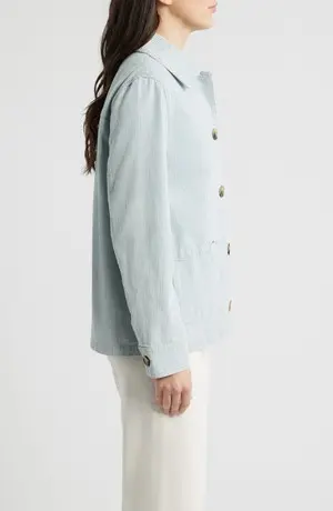 Bernardo Stripe Denim Chore Jacket
