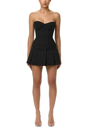 Naked Wardrobe Pinstripe Bustier Top