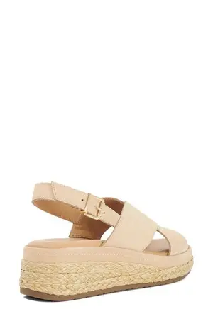 Dune London Kiya Slingback Platform Wedge Sandal - Blush