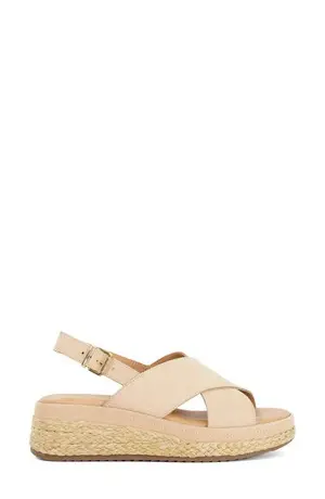 Dune London Kiya Slingback Platform Wedge Sandal - Blush