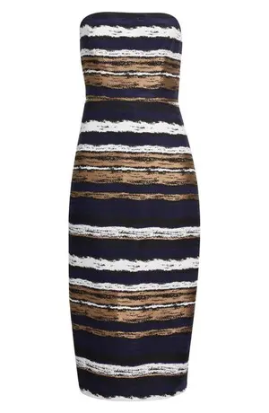 Sam Edelman Strapless Brocade Sheath Dress