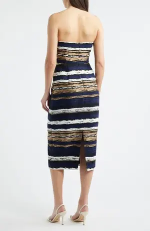 Sam Edelman Strapless Brocade Sheath Dress