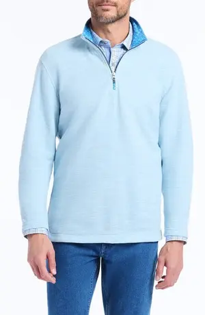 Robert Graham Ledson Quarter-zip Knit Sweatshirt