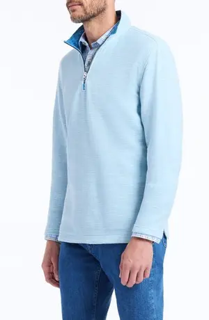 Robert Graham Ledson Quarter-zip Knit Sweatshirt