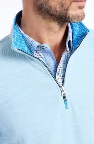 Robert Graham Ledson Quarter-zip Knit Sweatshirt