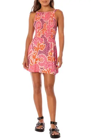MAAJI Scarlett Floral Cover-up Minidress - Bright Pink